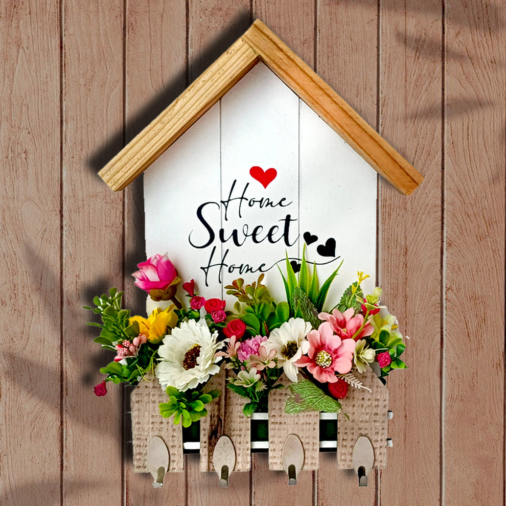 Home Shape MDF Key Holder for Home with Beautiful Design – Swapnil Arts